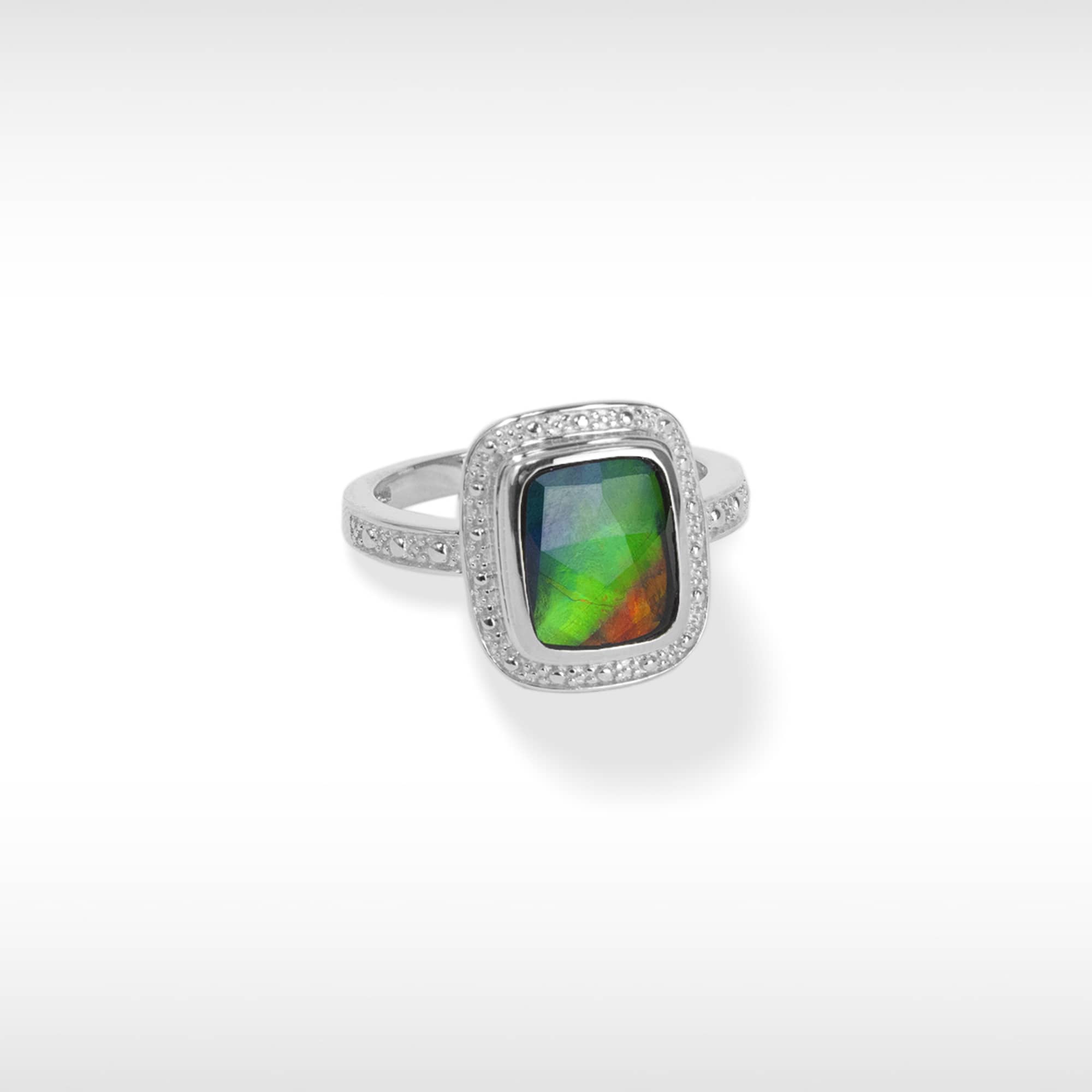 Women's Sterling Silver Ammolite Ring – KORITE