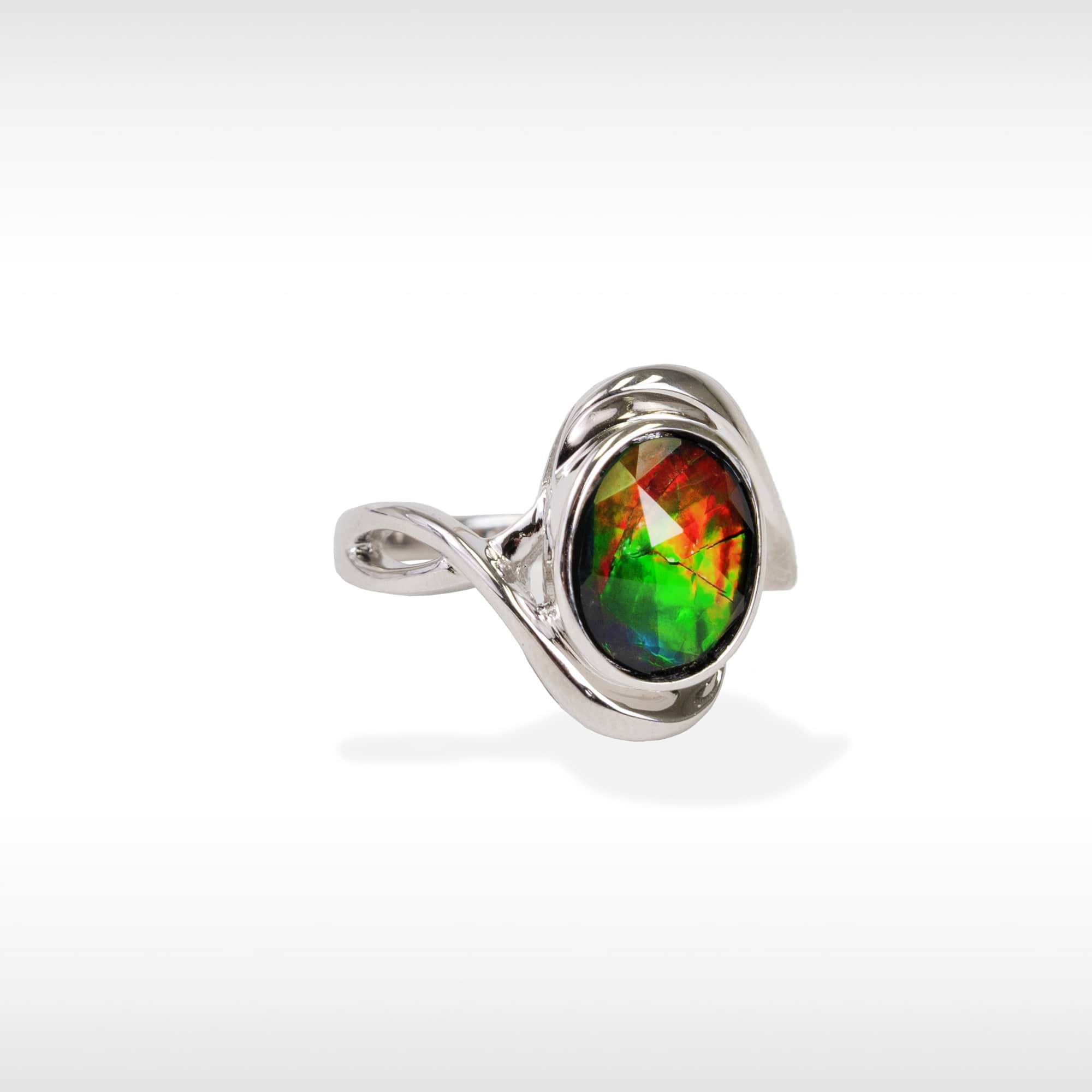 Women's Sterling Silver Ammolite Ring – KORITE
