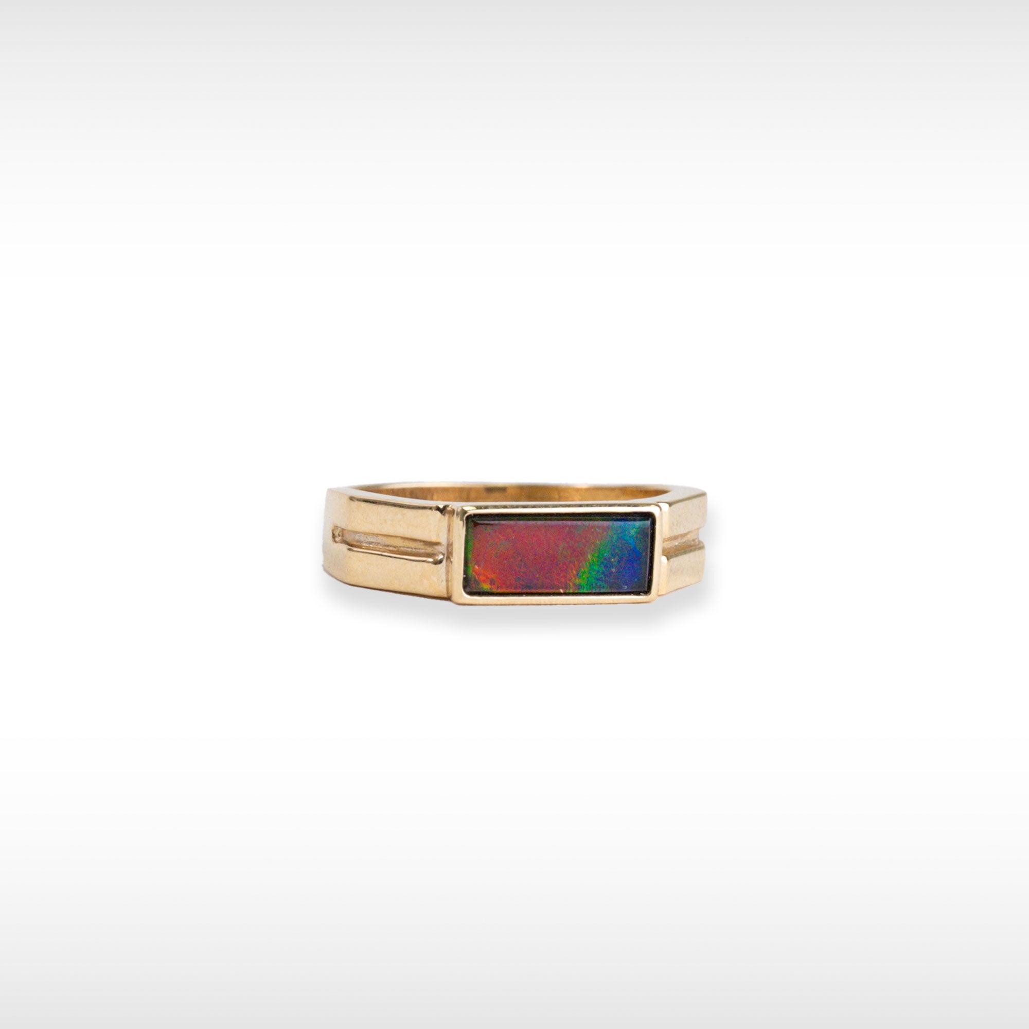 Women's 14K Gold A Grade Ammolite Ring – KORITE