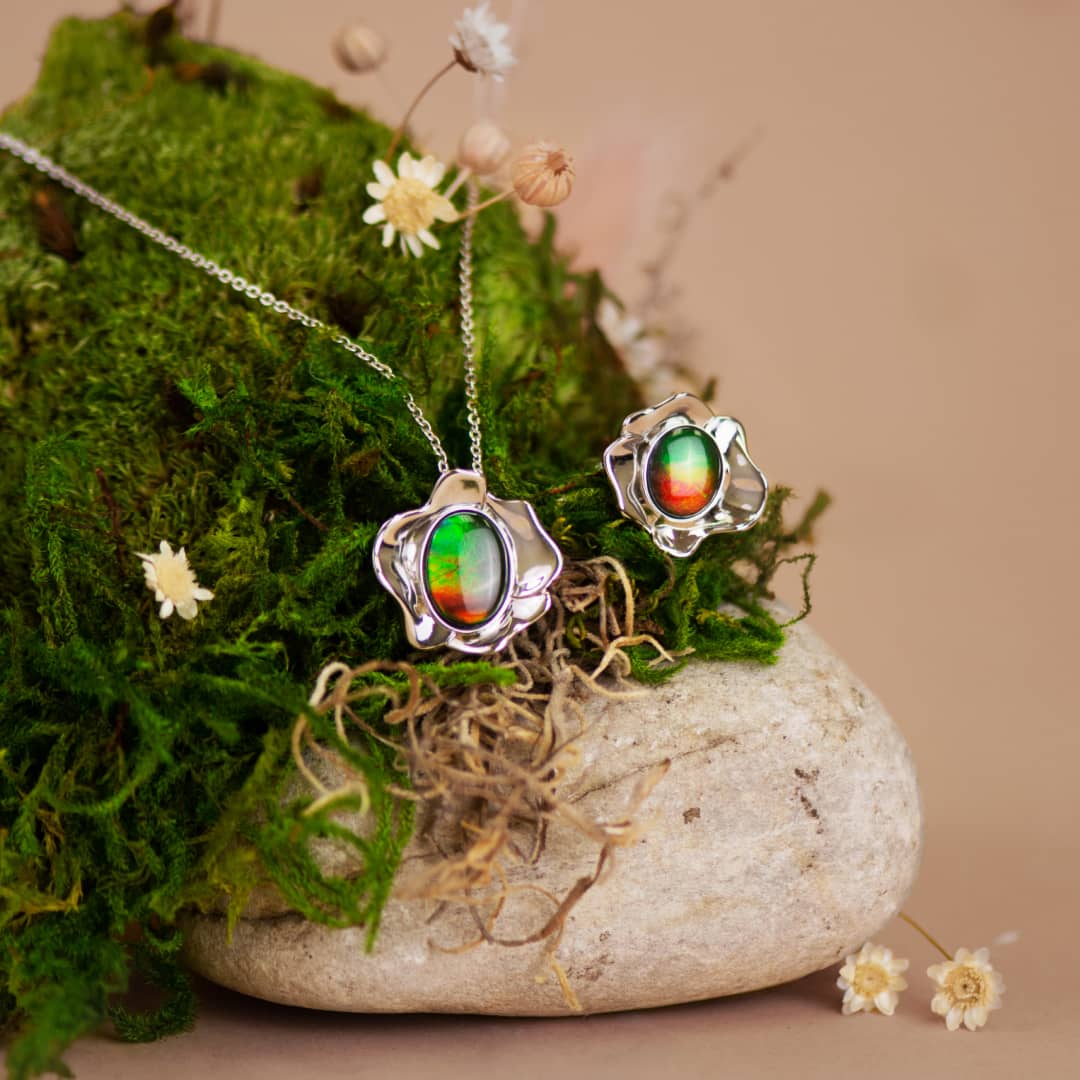 Bloom Ammolite Ring in Sterling Silver – KORITE