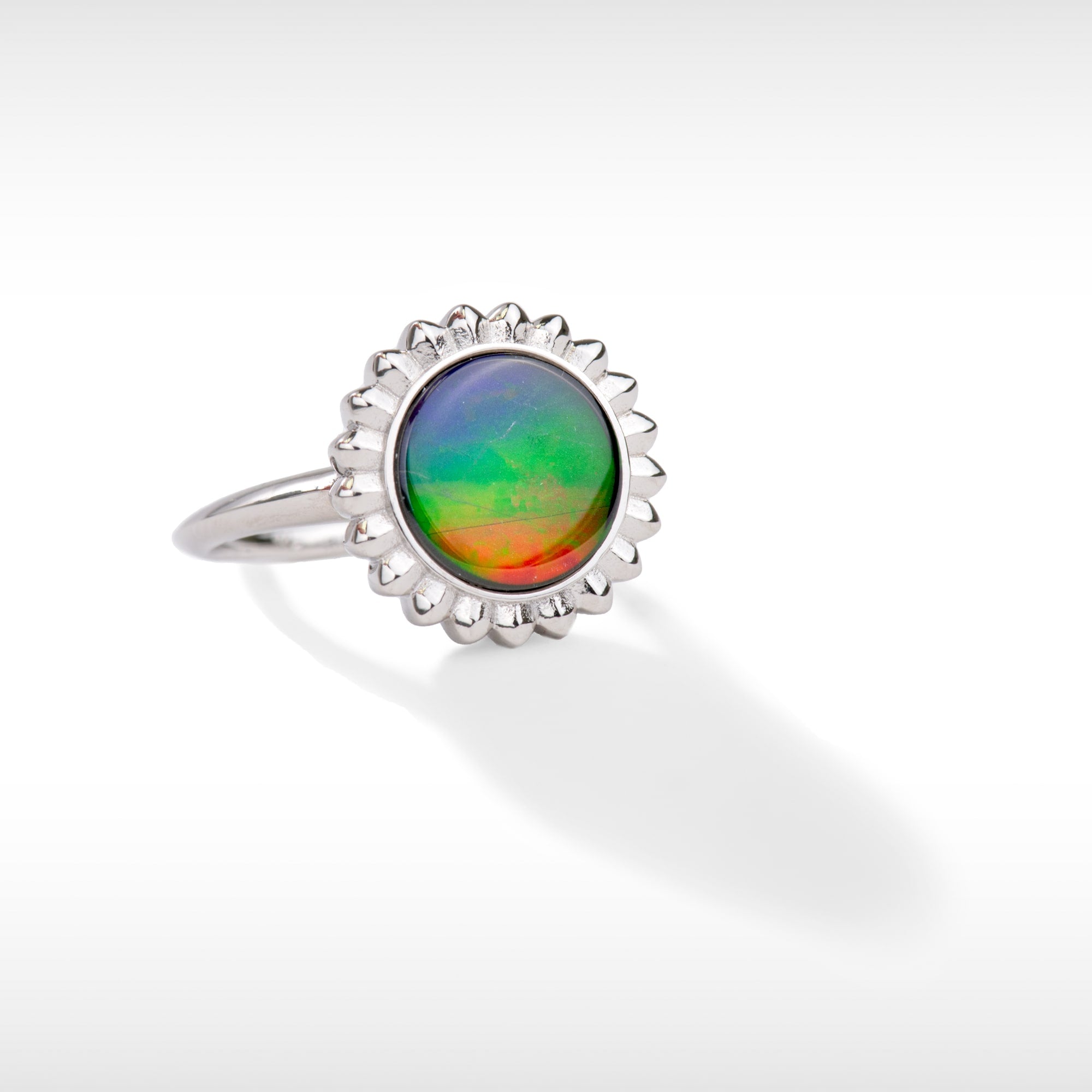 Solstice Ammolite Ring in Sterling Silver – KORITE